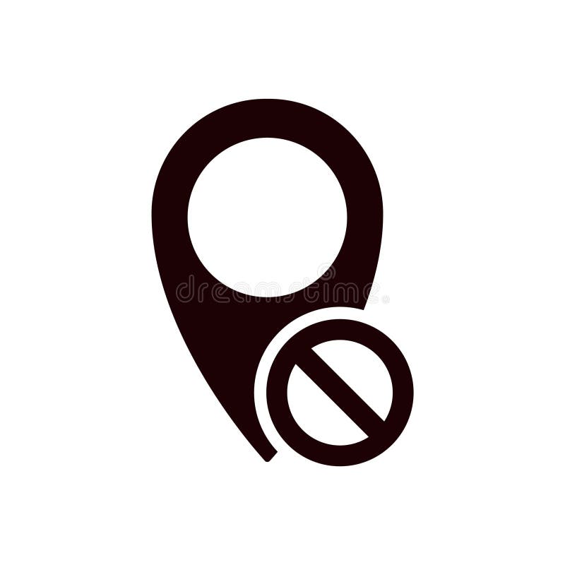 Red Location Icon with Circular Rings for Navigation and Map ...