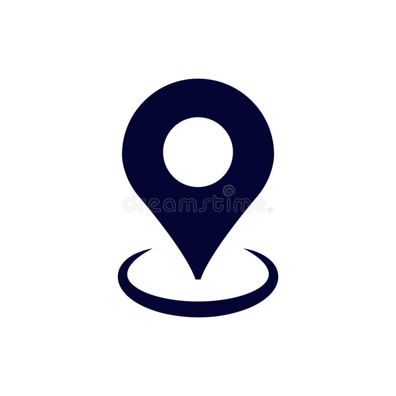 Simple Location Pin Icon Highlighting Modern Gps Navigation and Mapping ...