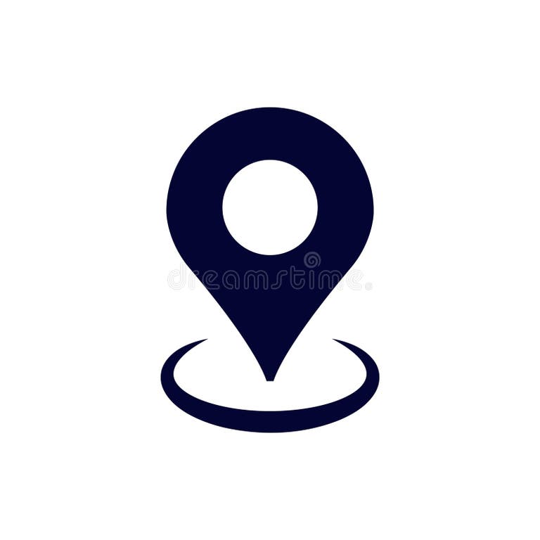 Simple Location Pin Icon Highlighting Modern Gps Navigation and Mapping Features Stock ...