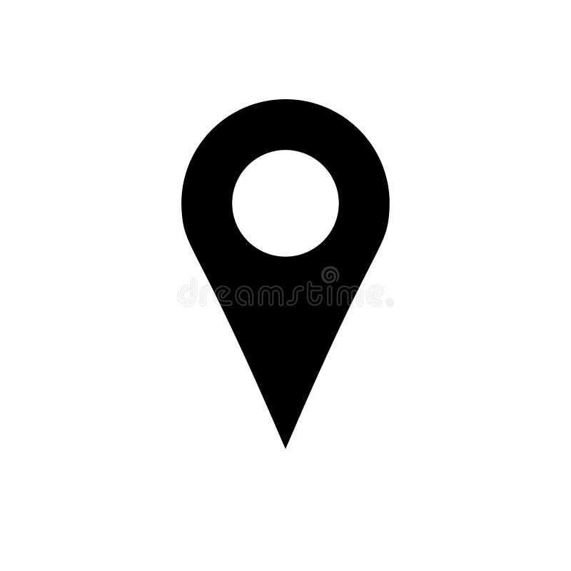 Simple Location Icon. Isolated on White. Vector Illustration Stock ...