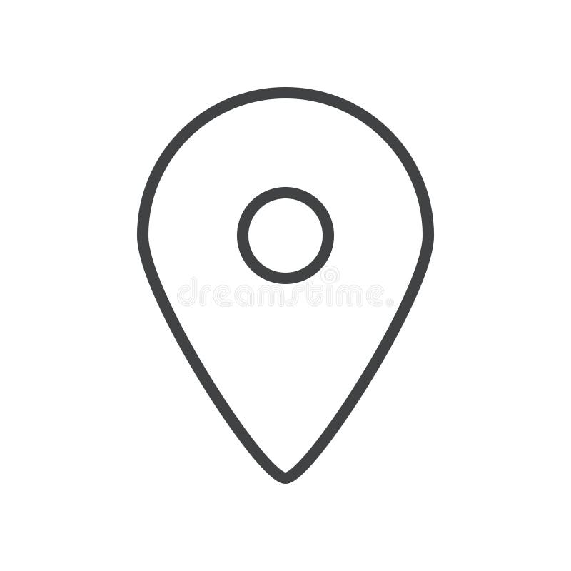 Simple Location Pin Icon Symbolizing Maps or Navigation Stock Vector ...