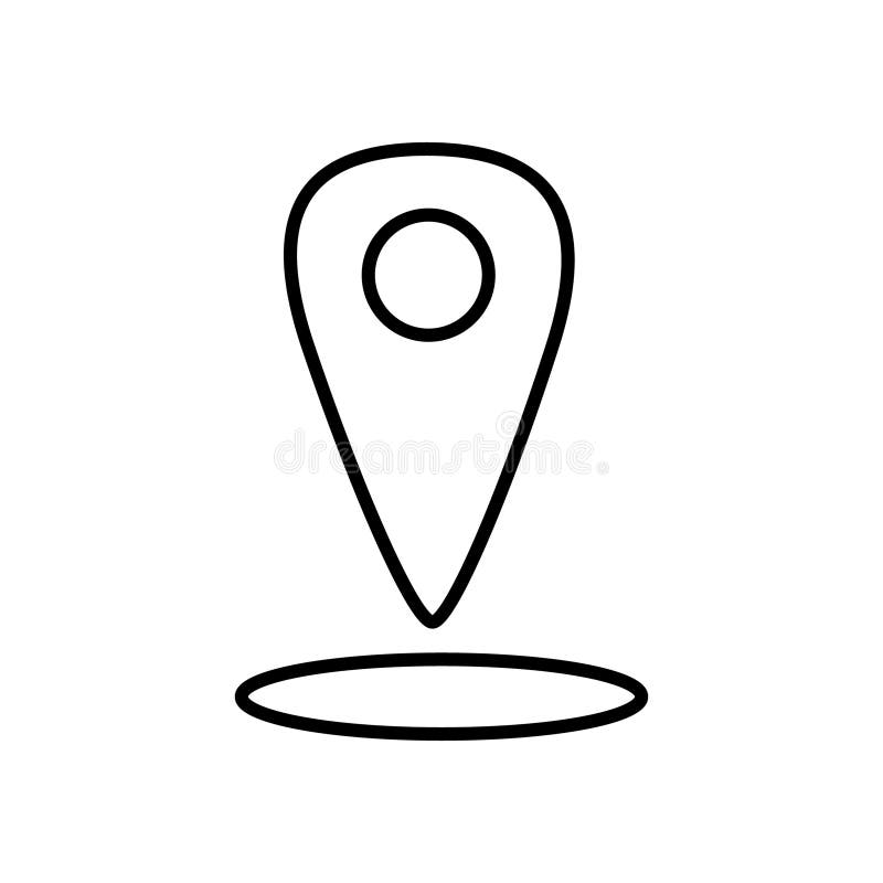 Simple Location Icon. Isolated on White. Vector Illustration Stock ...