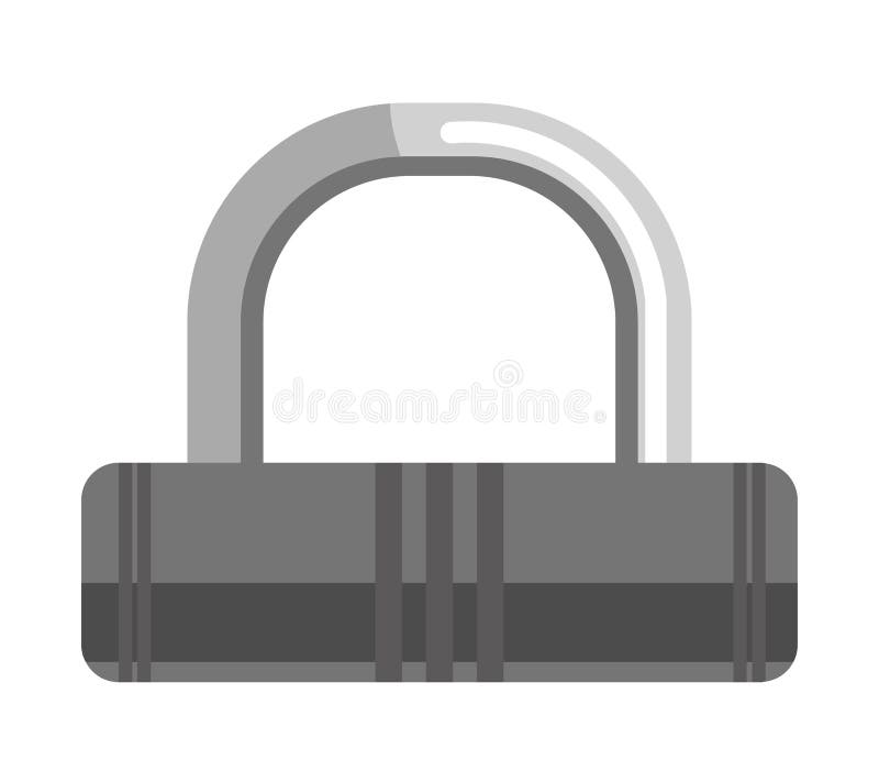 Simple Lock with Metal Loop and Black Corpus Stock Vector ...