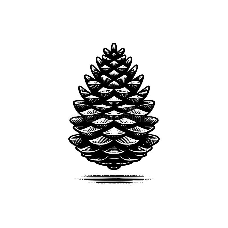 Lodgepole Pine Seed Vector for Vintage Logo and Retro Illustration ...