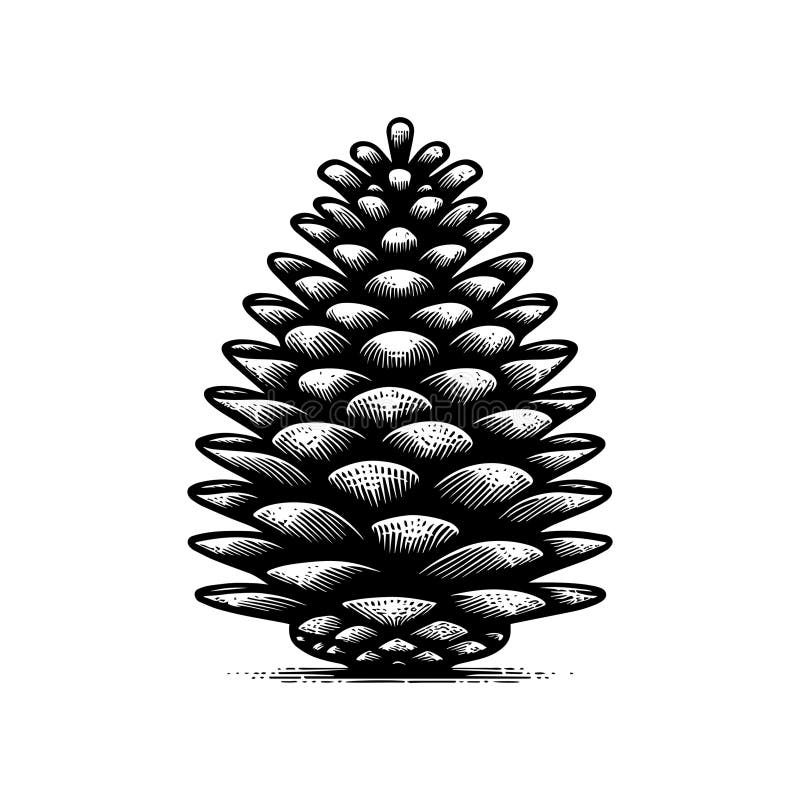 Lodgepole Pine Seed Vector for Vintage Logo and Retro Illustration ...