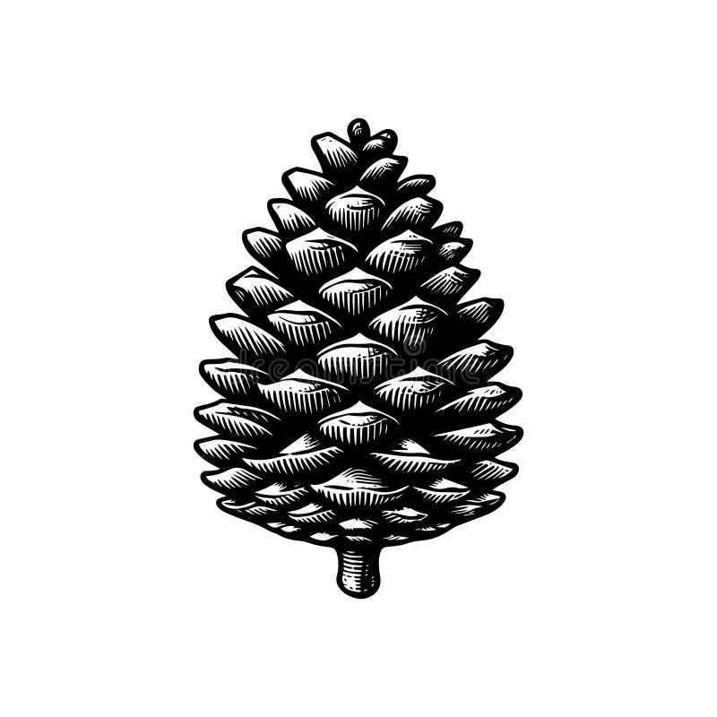 Lodgepole Pine Seed Vector for Vintage Logo and Retro Illustration ...