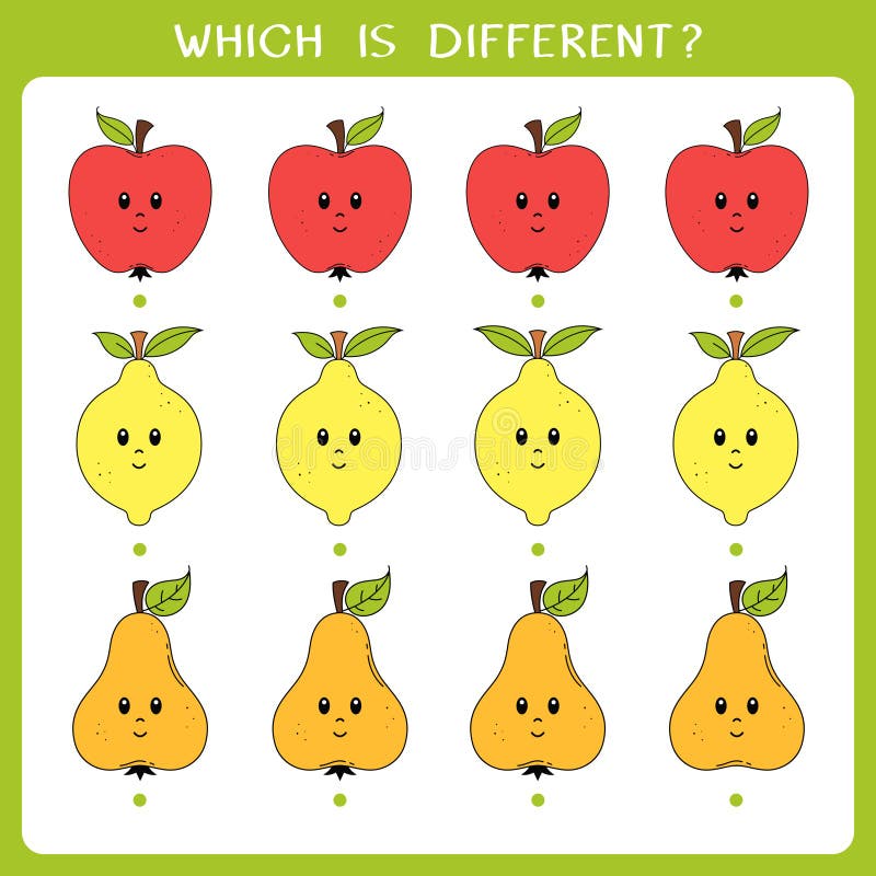 Simple logic game for kids stock vector. Illustration of character ...