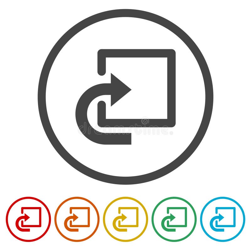 Simple Login Ring Icon, Color Set Stock Vector - Illustration of human ...