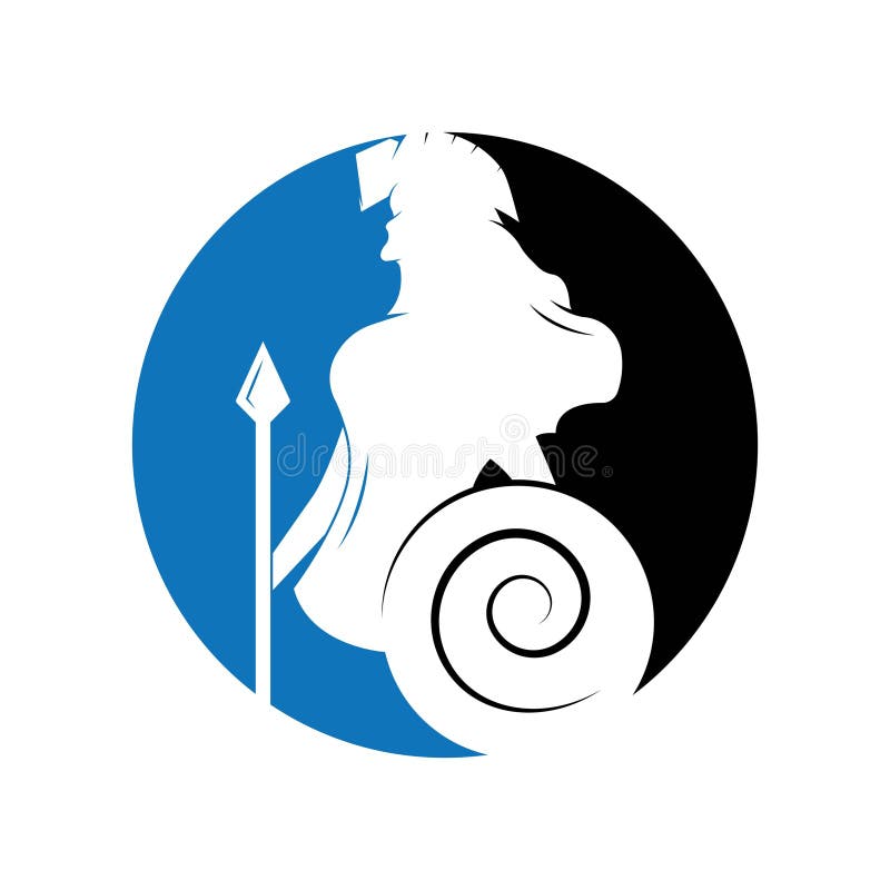 Simple Logo Athena Vector Template Stock Illustration - Illustration of ...