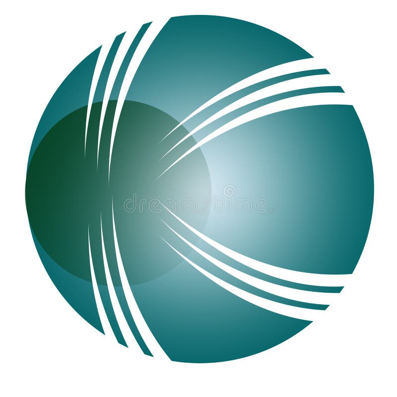 Simple Logo Circle Blue Gradient and Four White Object Stock ...