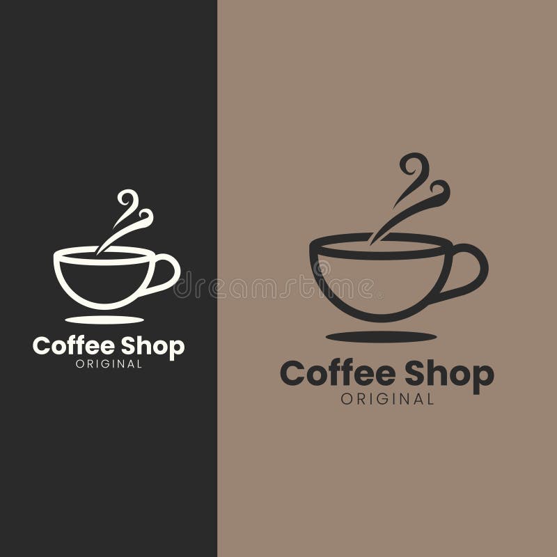 Simple logo of coffee shop stock vector. Illustration of icon - 333949681