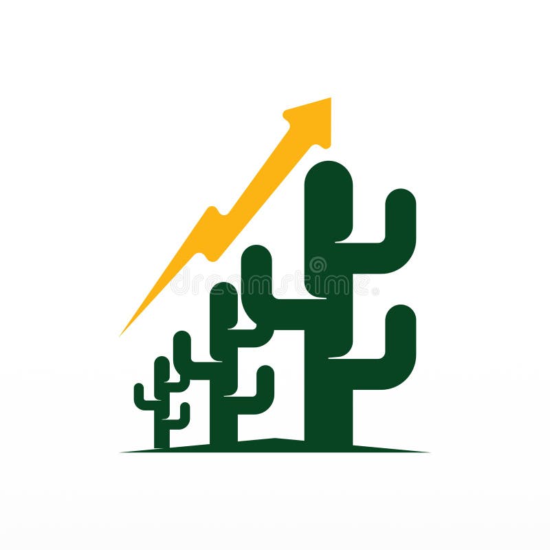 A Simple Logo Design of a Cactus Stock Illustration - Illustration of ...