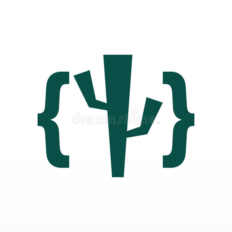 A Simple Logo Design of a Cactus Stock Illustration - Illustration of ...