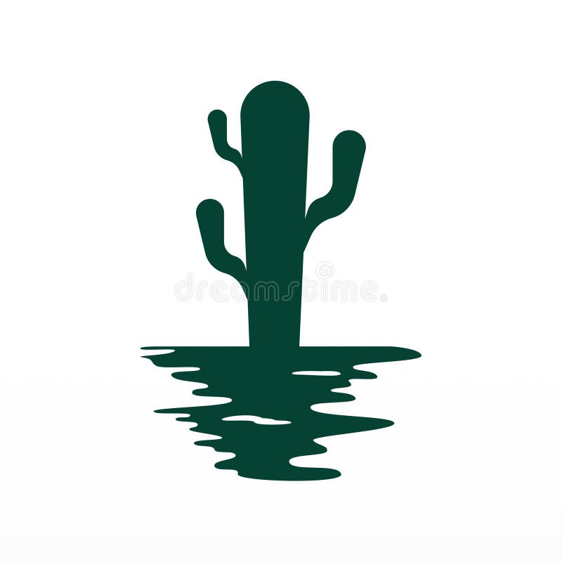 A Simple Logo Design of a Cactus Stock Illustration - Illustration of ...