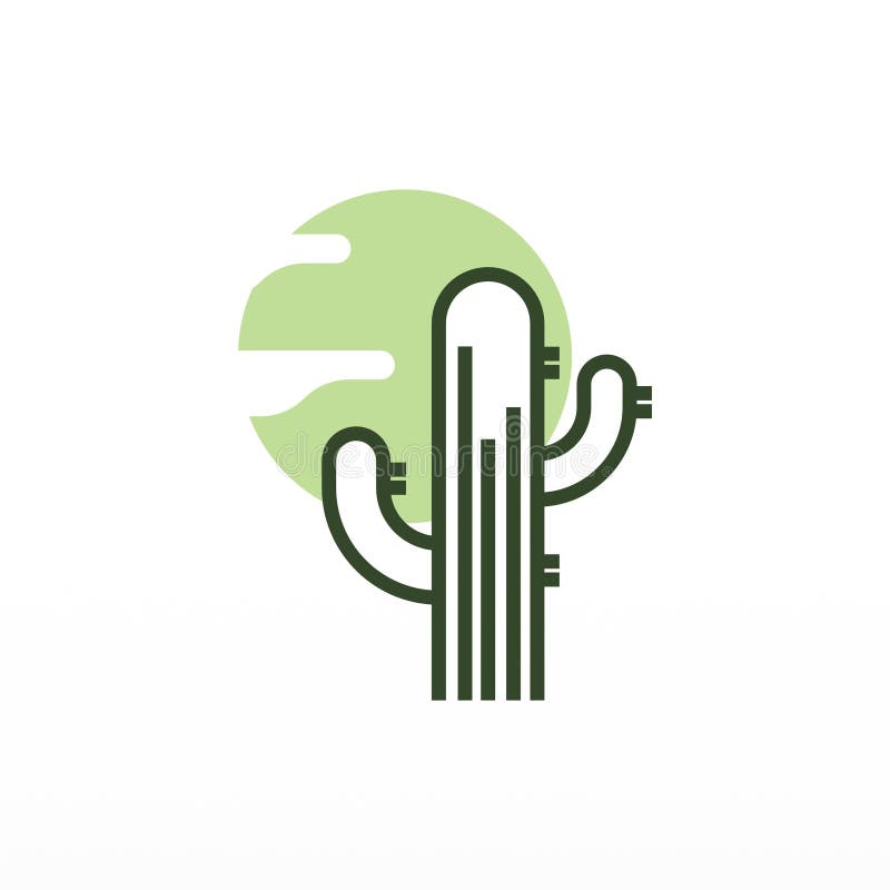 A Simple Logo Design of a Cactus Stock Illustration - Illustration of ...