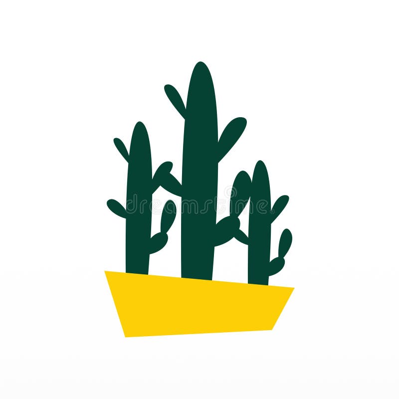 A Simple Logo Design of a Cactus Stock Illustration - Illustration of ...