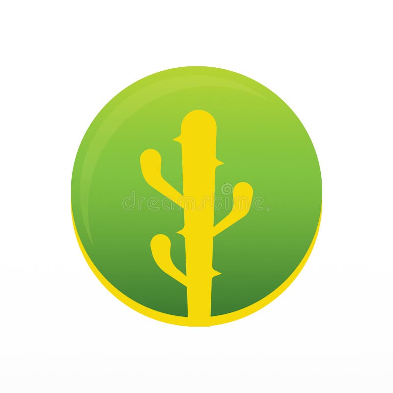 A Simple Logo Design of a Cactus Stock Illustration - Illustration of ...