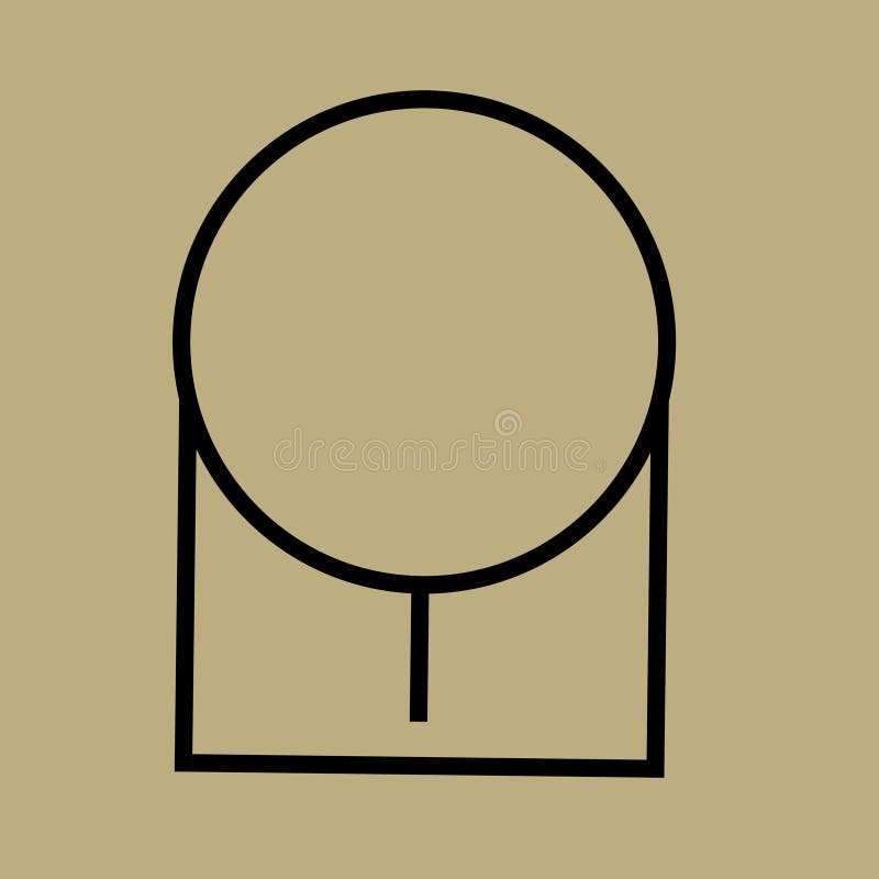 A Simple Circle Logo Design in Yellow Color Stock Illustration ...