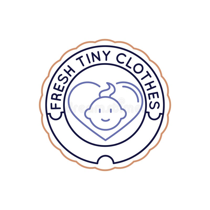 Simple Logo with Fresh Tiny Clothes Icon Stock Illustration ...