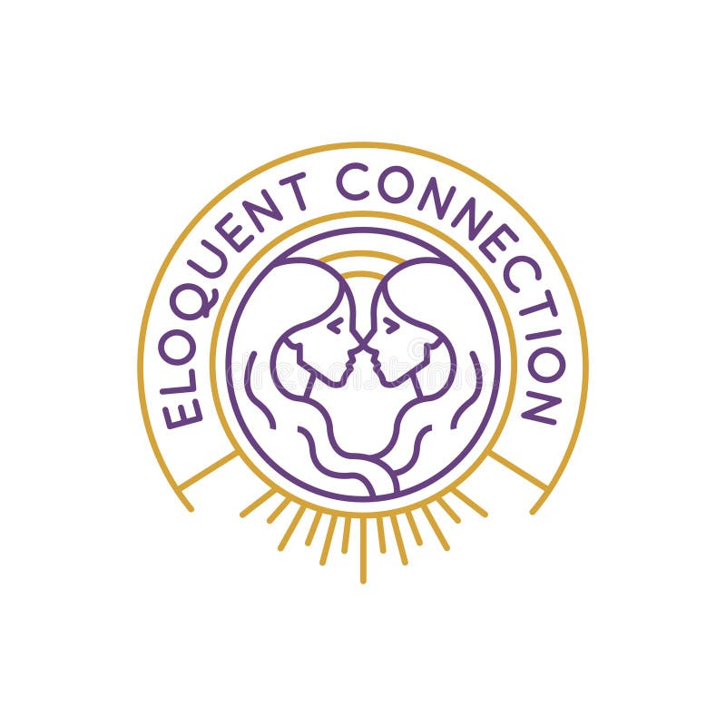 Simple Logo with Gemini Eloquent Icon Stock Vector - Illustration of ...