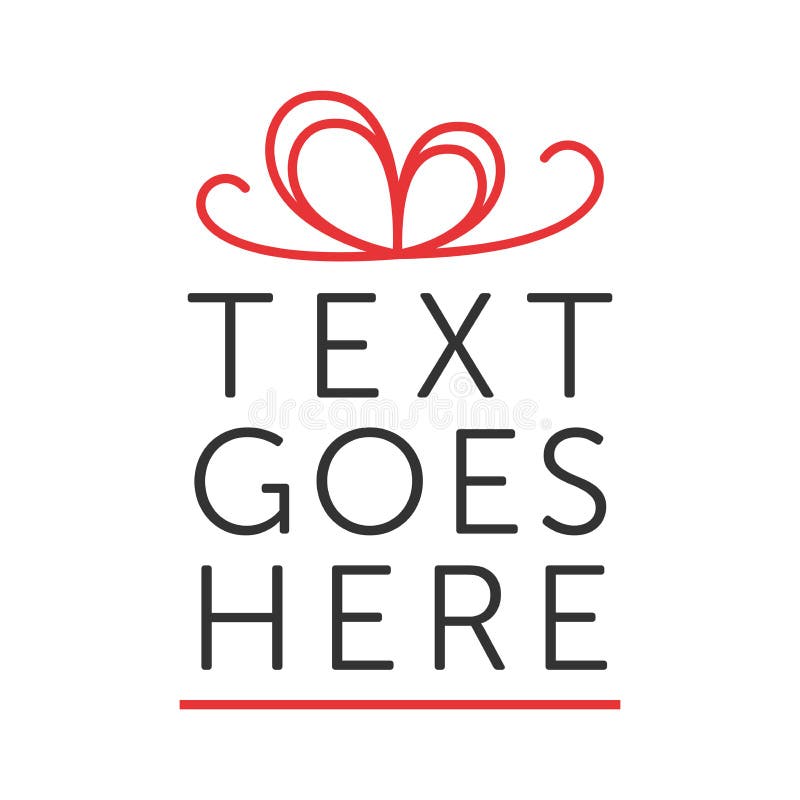 Simple logo gift / present stock vector. Illustration of minimalist ...