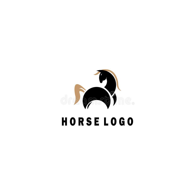 Simple Logo Horse Vector Design Illustration Stock Vector ...