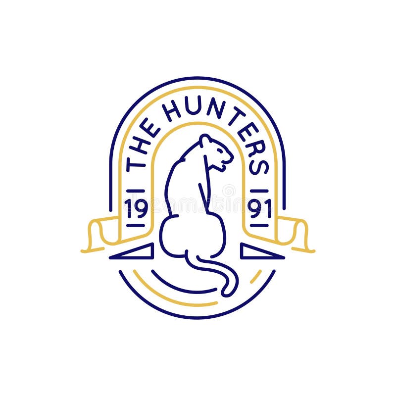 Simple Logo with Hunter Animal Icon Stock Vector - Illustration of head ...