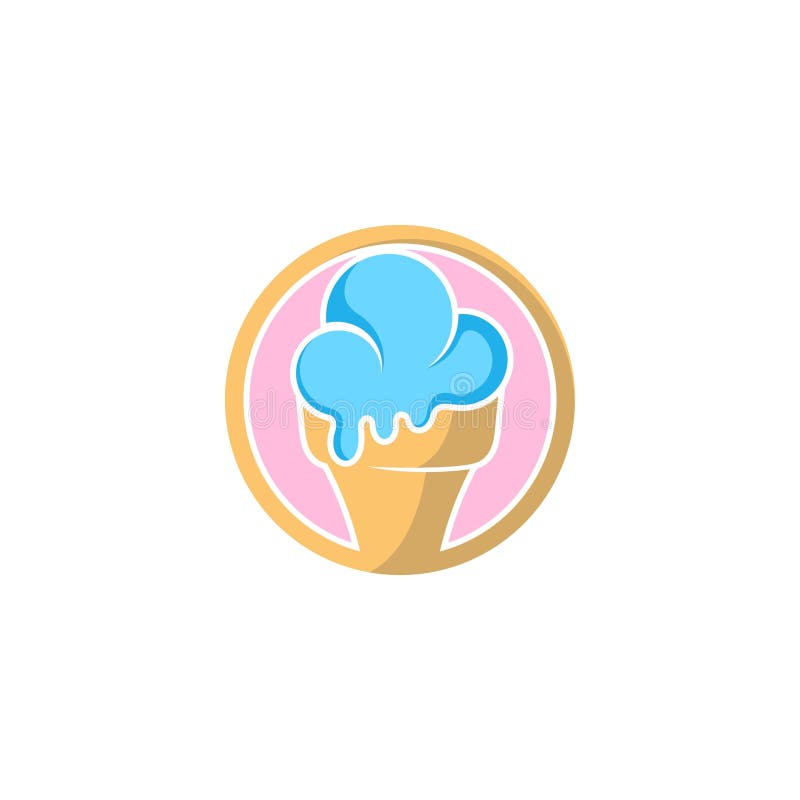 Simple logo ice cream stock vector. Illustration of summer - 305020280
