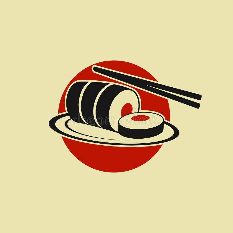 Simple logo sushi stock vector. Illustration of seafood - 305020319