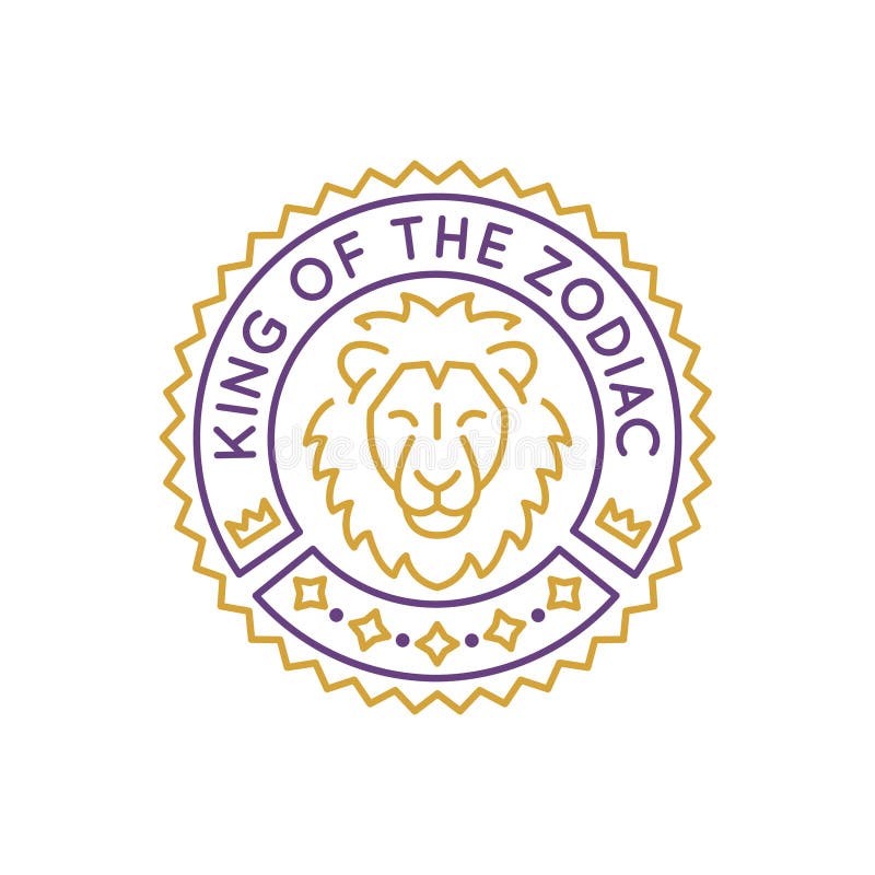 Simple Logo with Leo Zodiac Icon Stock Vector - Illustration of natural ...
