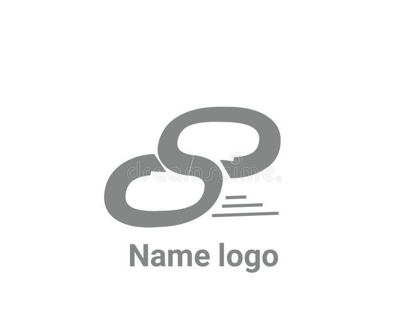 Simple Logo Shaped Letter S or Number 8 Stock Illustration ...