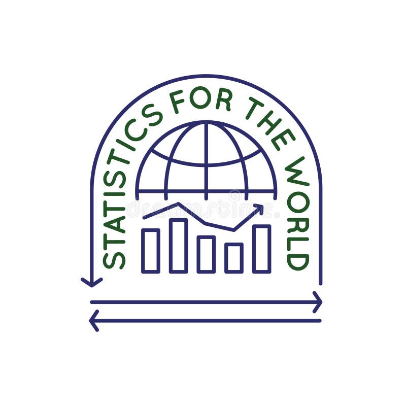 Simple Logo with Statistics for the World Icon Stock Vector ...