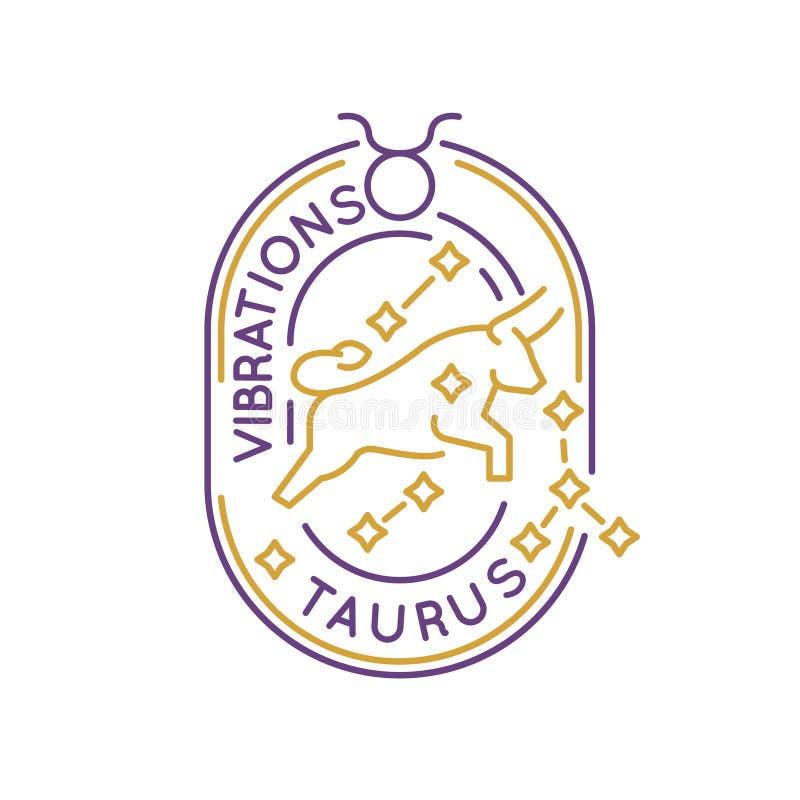 Simple Logo with Taurus Zodiac Icon Stock Vector - Illustration of ...