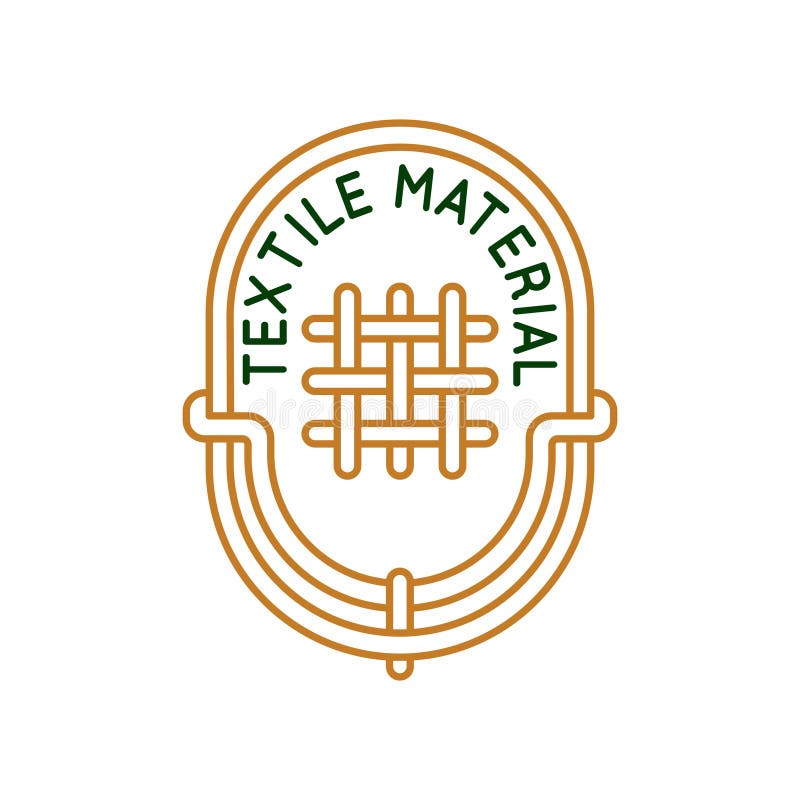Simple Logo with Textile Material Icon Stock Vector - Illustration of ...