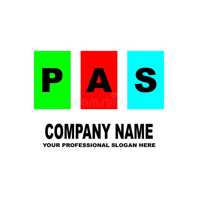 Simple Logo. the Three Letters PAS are Located on Three Separate ...