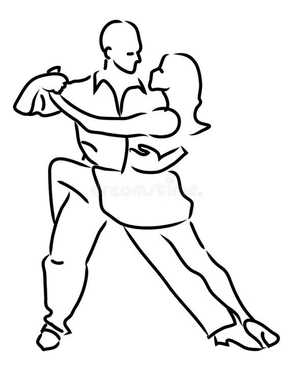 Simple loop dancing couple stock vector. Illustration of motion - 45803228