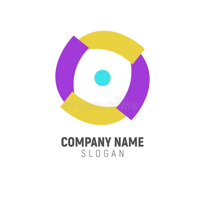 Simple Loop Geometric Logo Design Stock Vector - Illustration of slogan ...