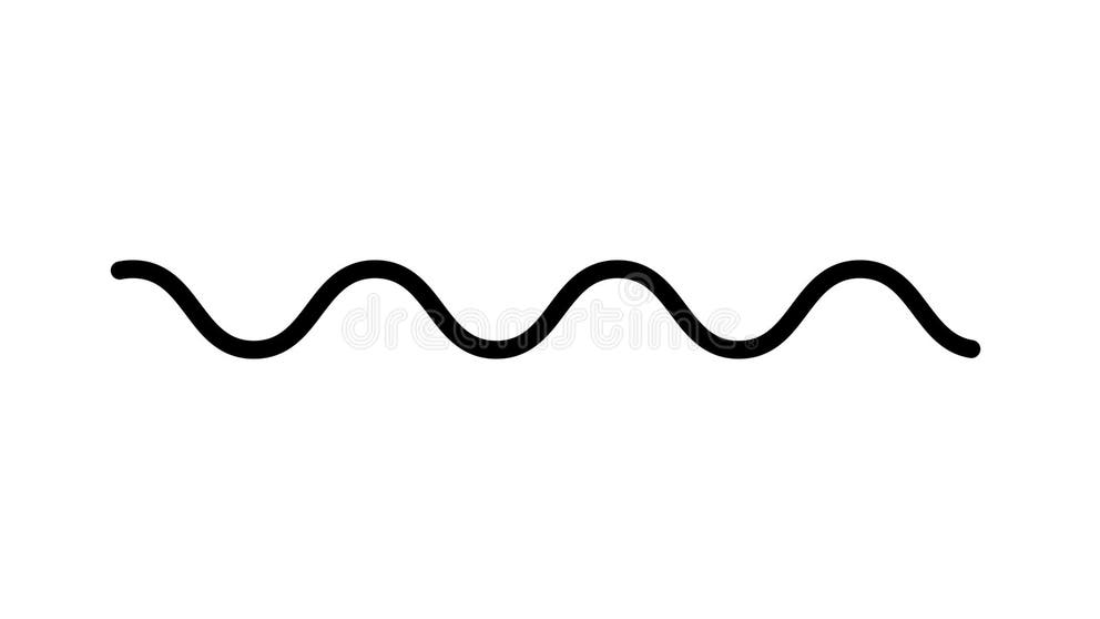 Simple Loopable Trendy Squiggle Line Stock Illustration - Illustration ...