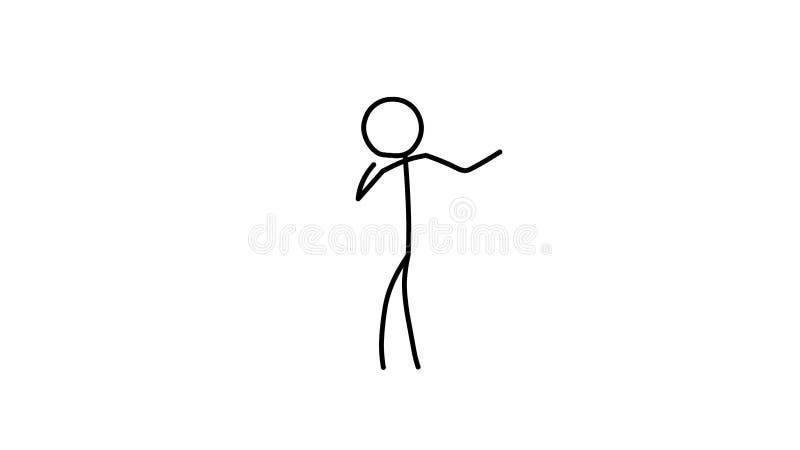 Simple Looped Animation of a Dancing Man, Making Dab Move Gesture ...