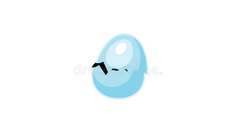 Simple Looping Stop Motion Cartoon Animation of a Blue Empty Easter Egg ...