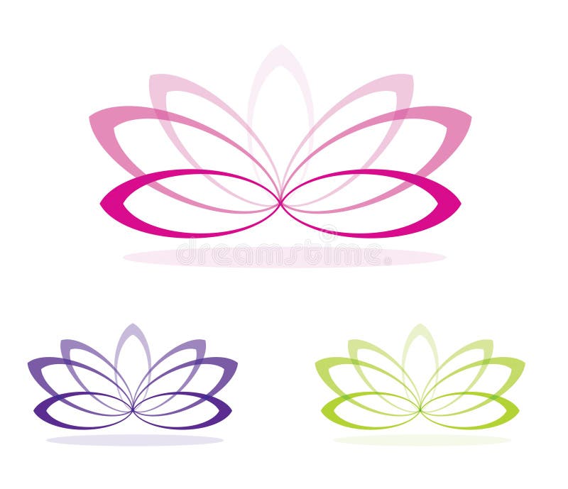 Simple lotus flowers stock vector. Illustration of floral - 164779017