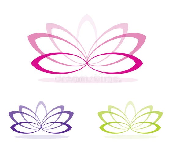 Simple lotus flowers stock vector. Illustration of floral - 164779017