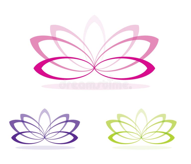 Simple lotus flowers stock vector. Illustration of floral - 164779017