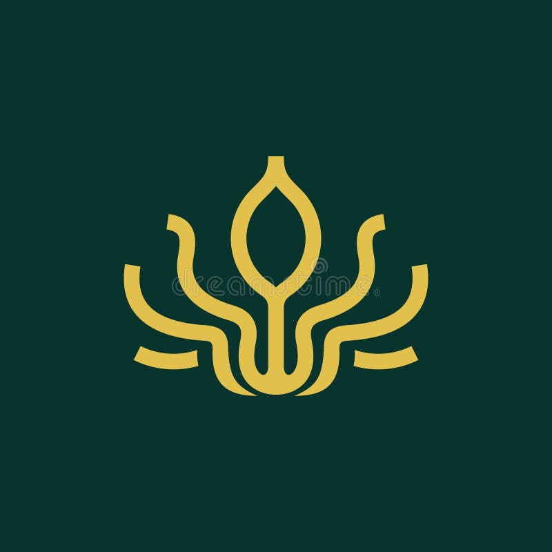 Simple lotus logo stock vector. Illustration of relax - 358093984