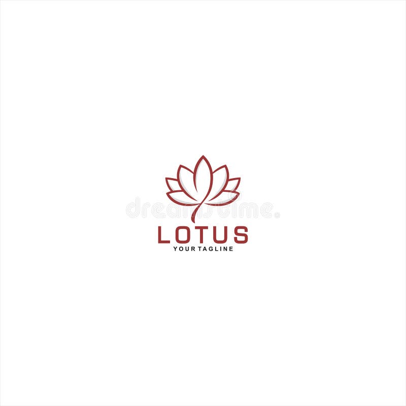 Simple Lotus Logo Template Design Stock Vector - Illustration of ...
