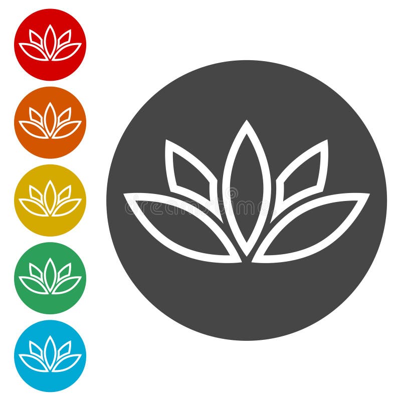 Simple Lotus Plant, Lotus Silhouette Icon Stock Vector - Illustration ...