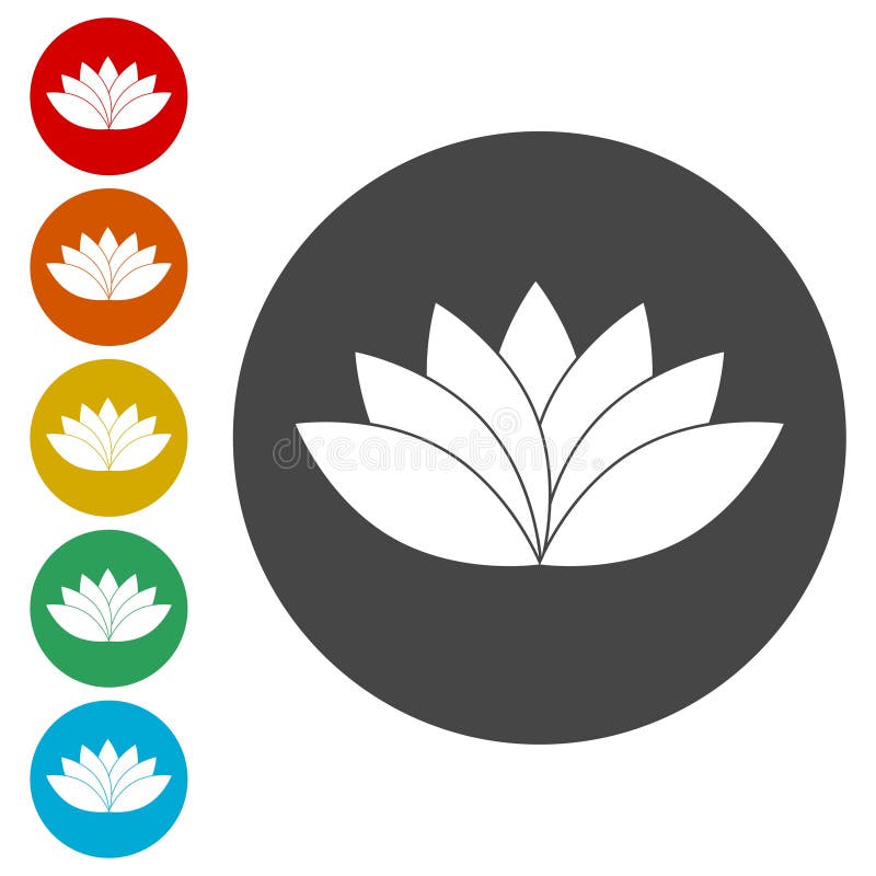 Simple Lotus Plant, Lotus Silhouette Icon Stock Vector - Illustration ...