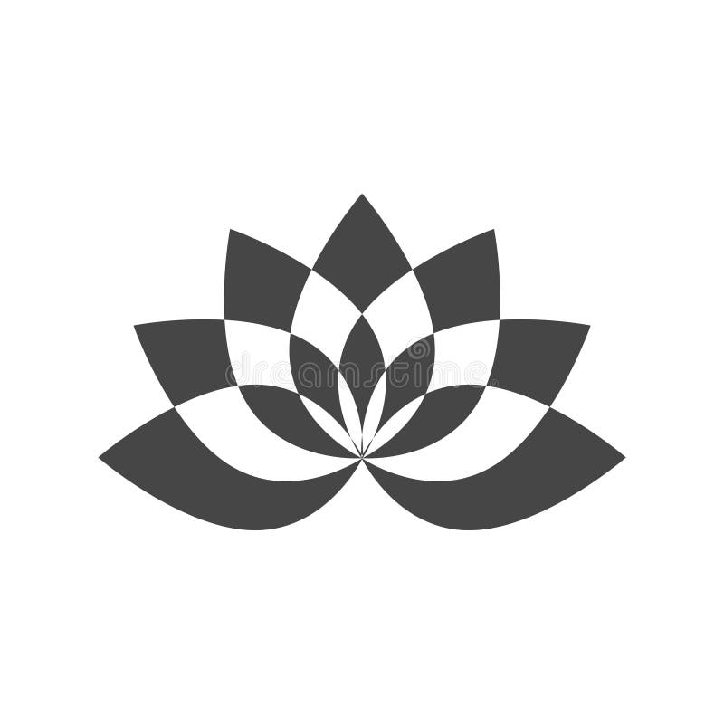 Simple Lotus Plant, Lotus Silhouette Icon Stock Illustration ...