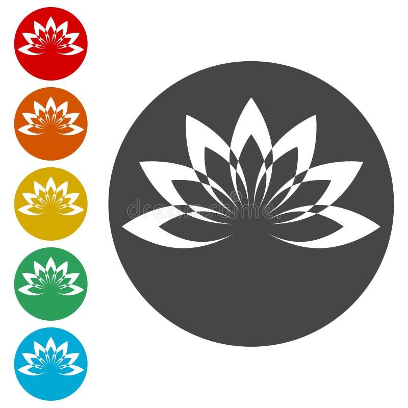 Simple Lotus Plant, Lotus Silhouette Icon Stock Vector - Illustration ...