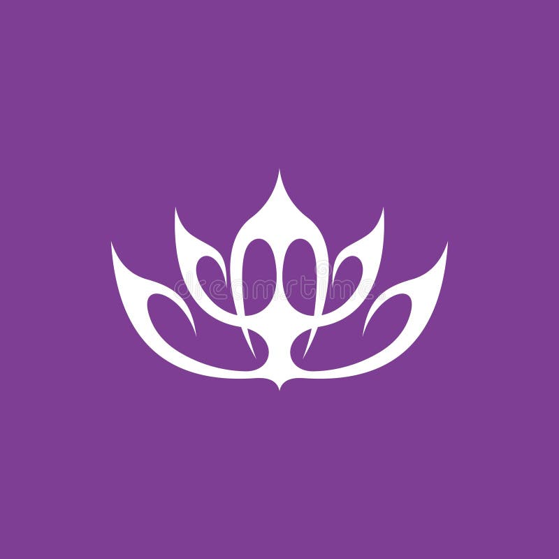 Simple Lotus Flower Line Drawing Outline Isolated in White Background ...